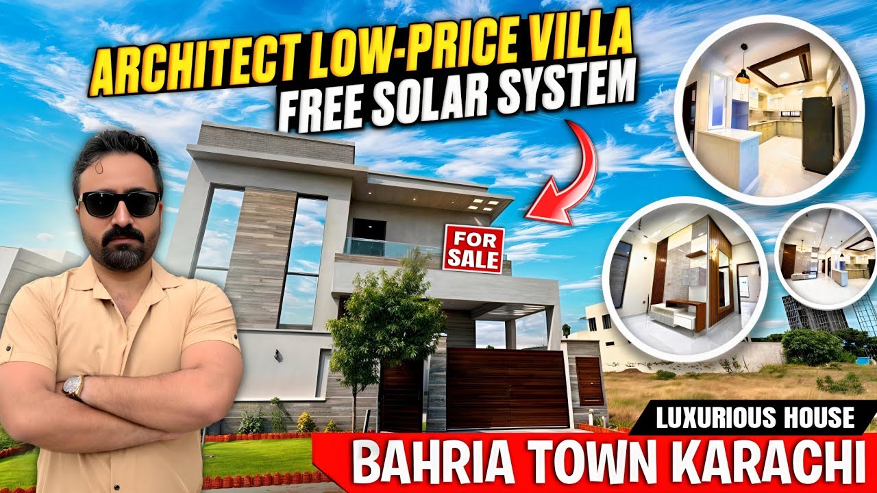 LOW PRICE-ARCHITECT VILLA WITH FREE SOLAR SYSTEM | BAHRIA TOWN KARACH ...
