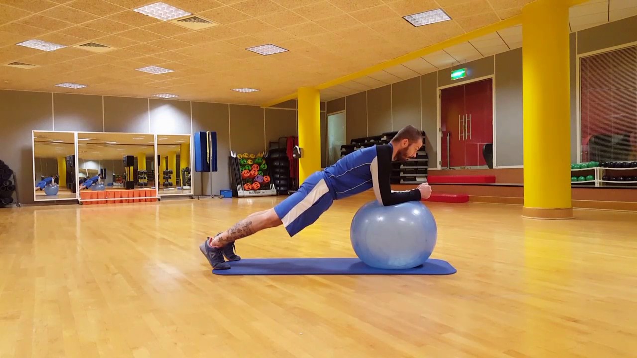 Swiss Ball Elbow Plank Lukasz Lojas - YouTube