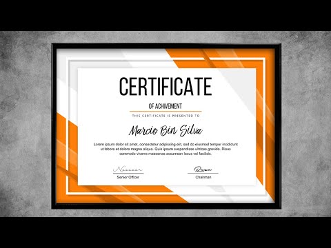 How to Design a Certificate | Photoshop Tutorial - YouTube