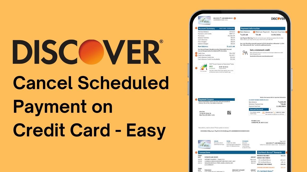 How to Cancel a Scheduled Payment on Your Discover Credit Card - YouTube