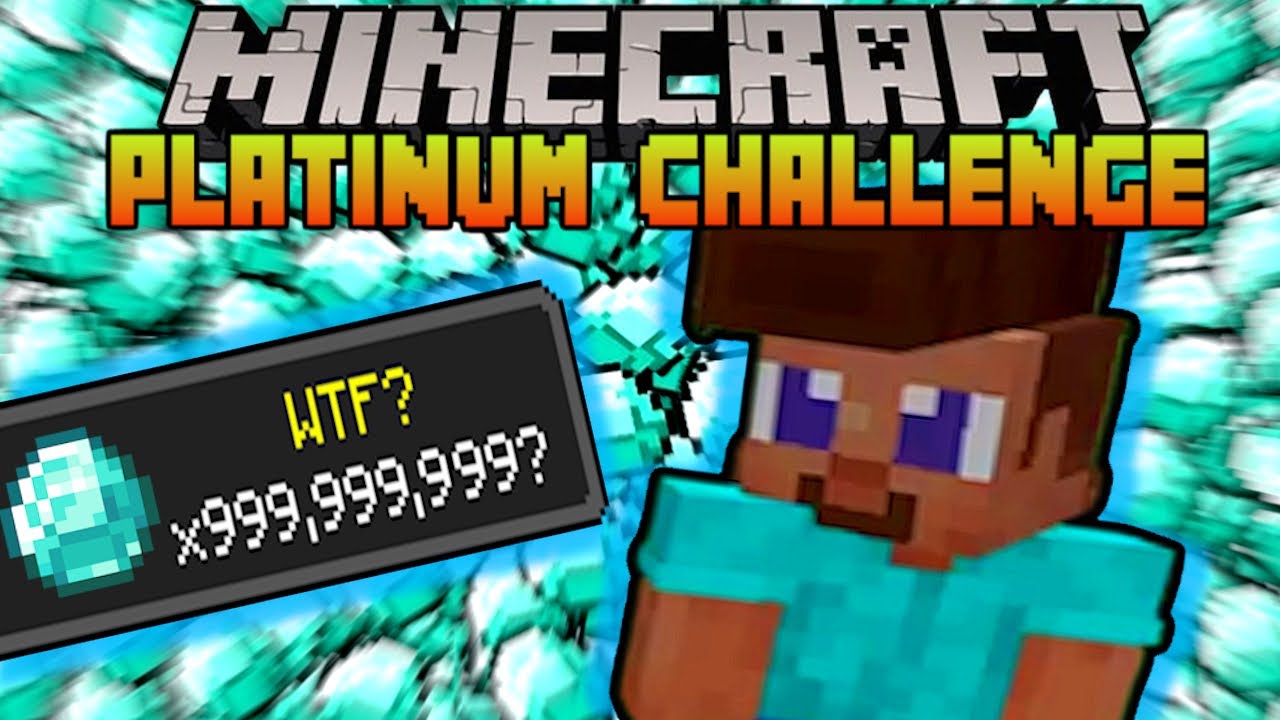 My BIGGEST haul of DIAMONDS EVER!! (Minecraft Platinum Challenge) - YouTube