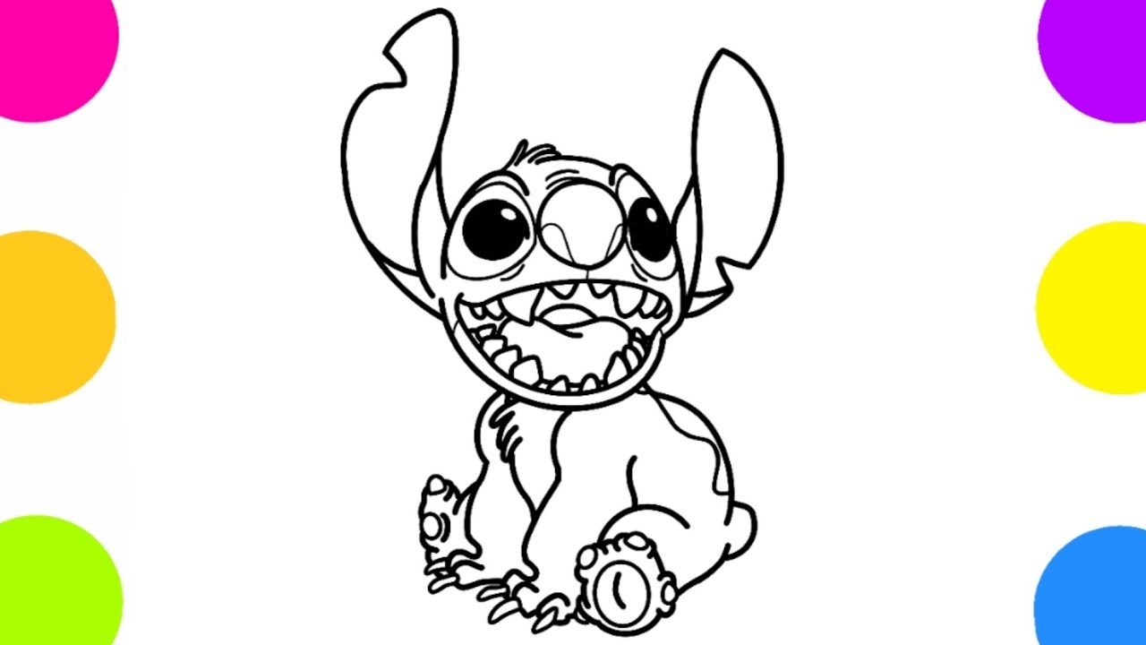How to draw Stich from Lilo and Stich - Drawing and Coloring - YouTube