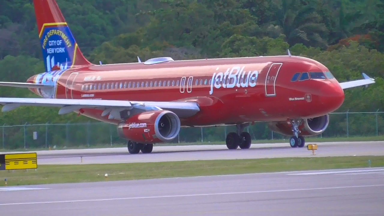 New York city fire department on JetBlue A320 aircraft - YouTube