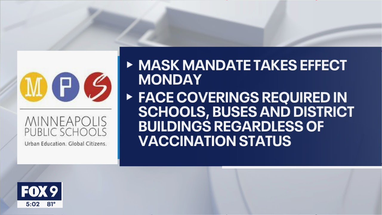 Minneapolis, St. Paul school districts to add mask requirement | FOX 9 ...