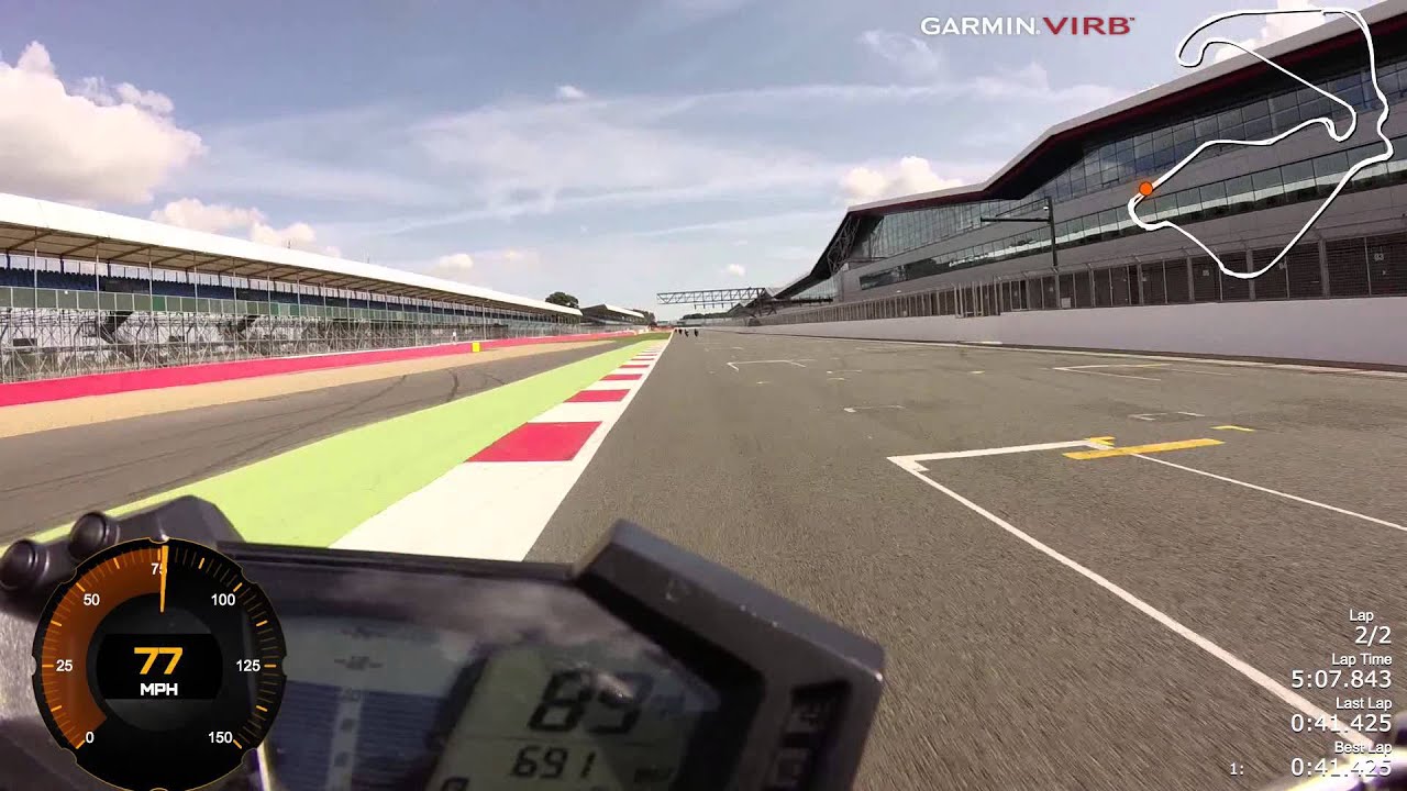Z800 Kawasaki - Front View Track Day session 2 Silverstone GP circuit ...