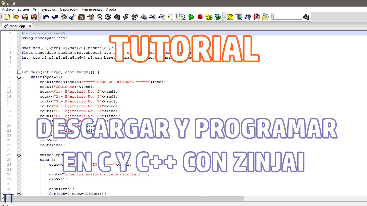 [Tutorial] Cómo descargar y programar en C++ con Zinjai - YouTube