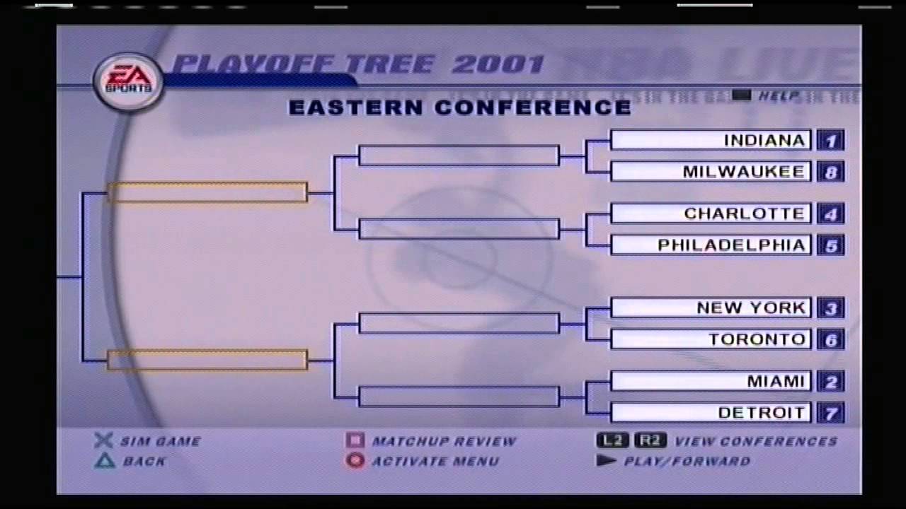 NBA Live 01 2000 NBA Playoff Brackets - YouTube