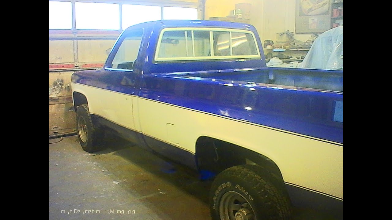 SQUARE BODY CHEVY...2 TONE PAINT PART 3...THE TRUCK IS WHOLE AGAIN ...
