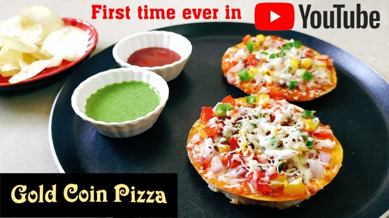Gold Coin Pizza Recipe in Hindi | Besan Pizza - YouTube