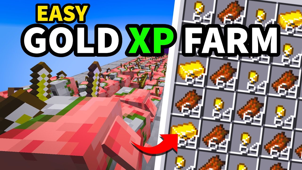 Minecraft BEST GOLD FARM - Unlimited XP & Gold - Easy Build | Java 1.21 ...