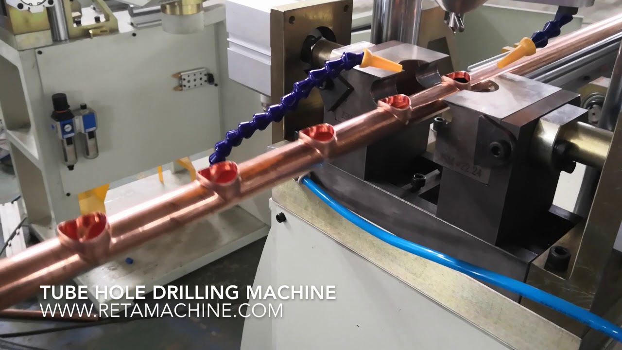 Tube Hole Drilling Machine - YouTube