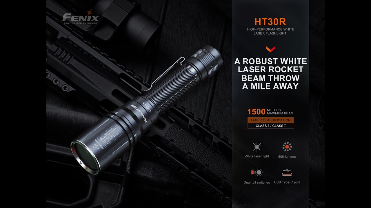 Fenix HT30R - Laser-Taschenlampe - 1500 m Reichweite - YouTube