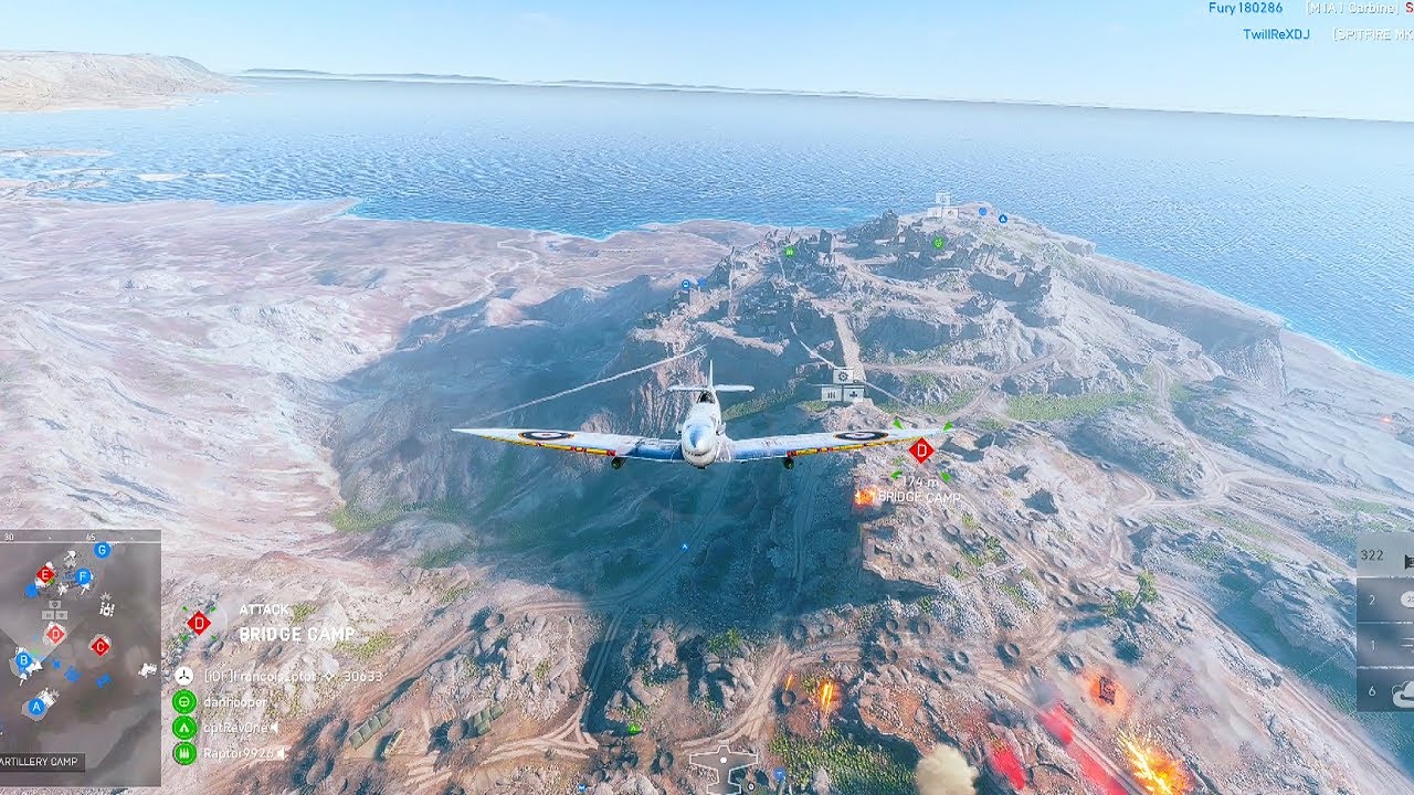 Spitfire MK VA Takes to the Skies | Hamada Map | 49-2 | Battlefield V ...