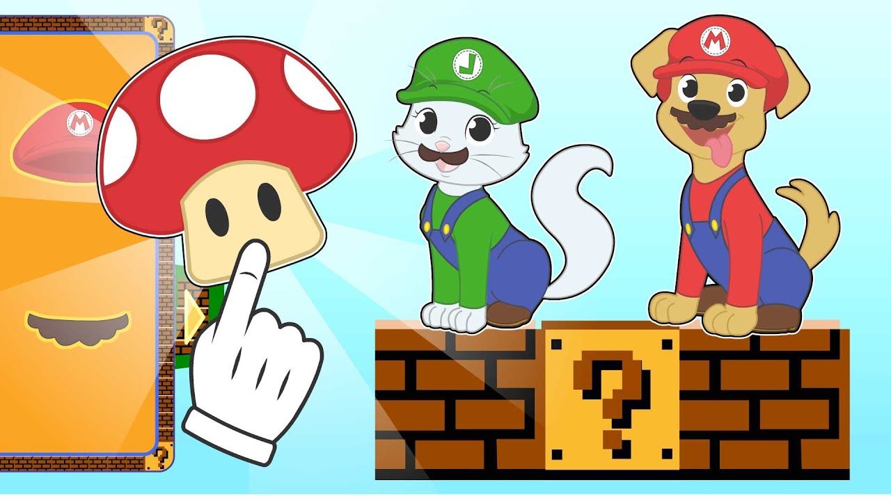 BABY PETS 🎮 Max and Kira dress up as video game characters - YouTube