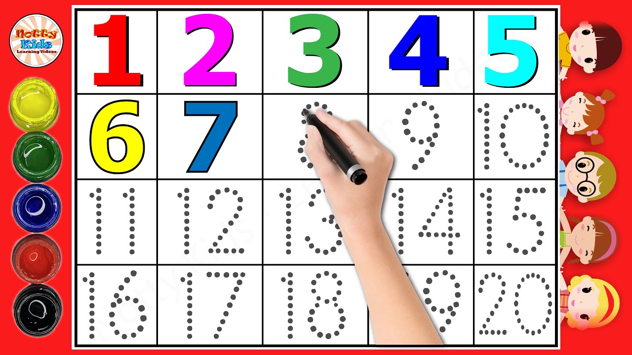 123 Number Names | 1 To 20 | 123 Preschool Learning for Kids | Counting ...