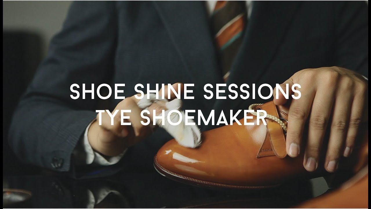 Shoe Shine Sessions - Shoe shining on a pair of TYE Shoemaker bespoke ...