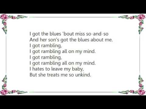 Eric Clapton - Rambling on My Mind Lyrics - YouTube