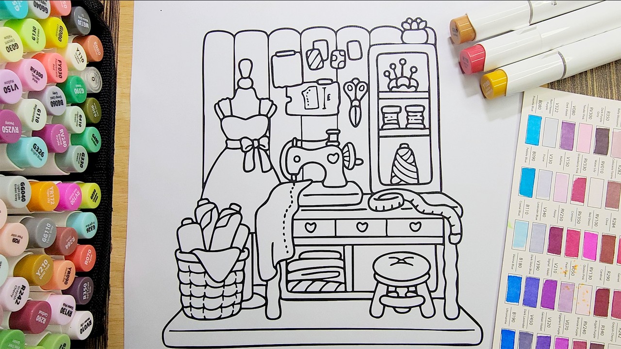ASMR Coloring for Relaxation | Cozy Little Corner Coloring Pages - YouTube