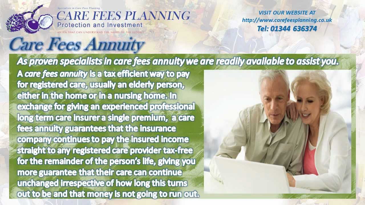 Care Fees Annuity and Long Term Care Cost - YouTube