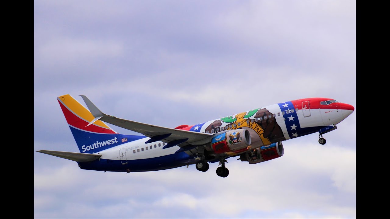 Southwest Airlines 737-700 "Missouri One" Departure from Buffalo ...