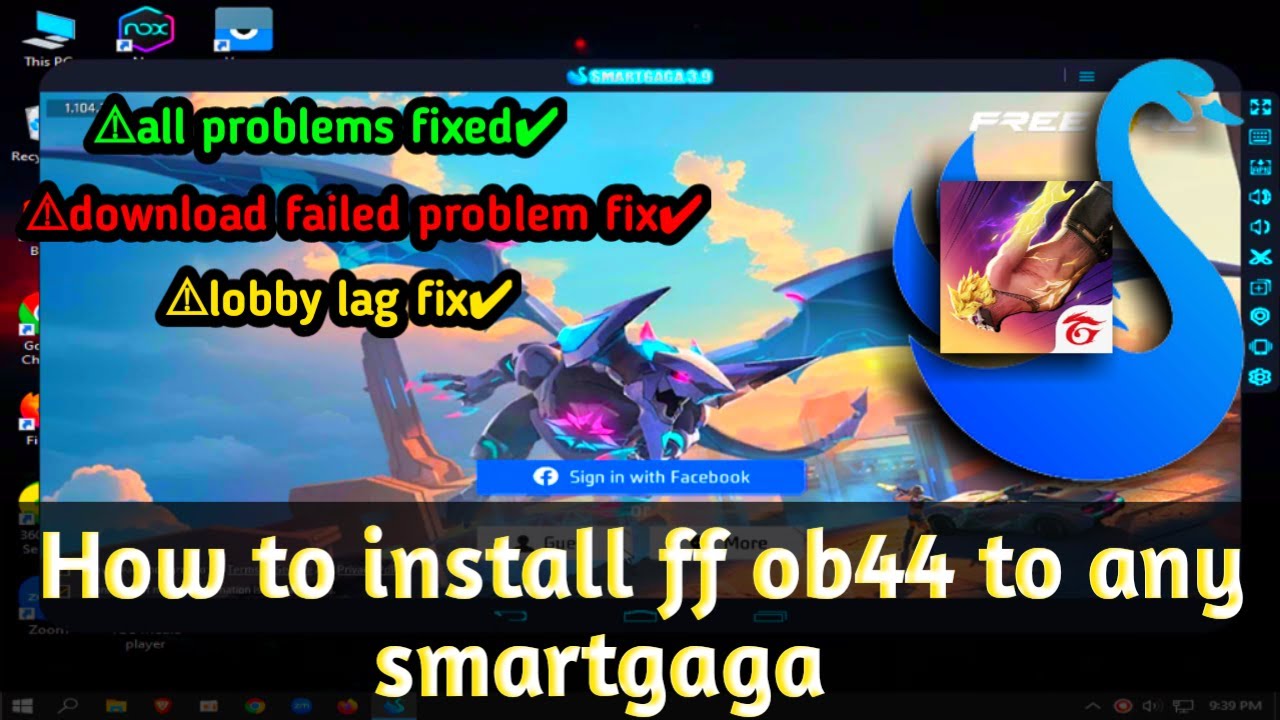 How to update ff ob44 to smartgaga | SMARTGAGA | LOW END PC | Freefire ...