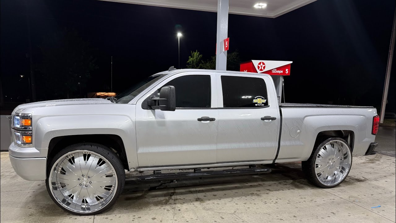 2014 silverado custom wrapped rims - YouTube