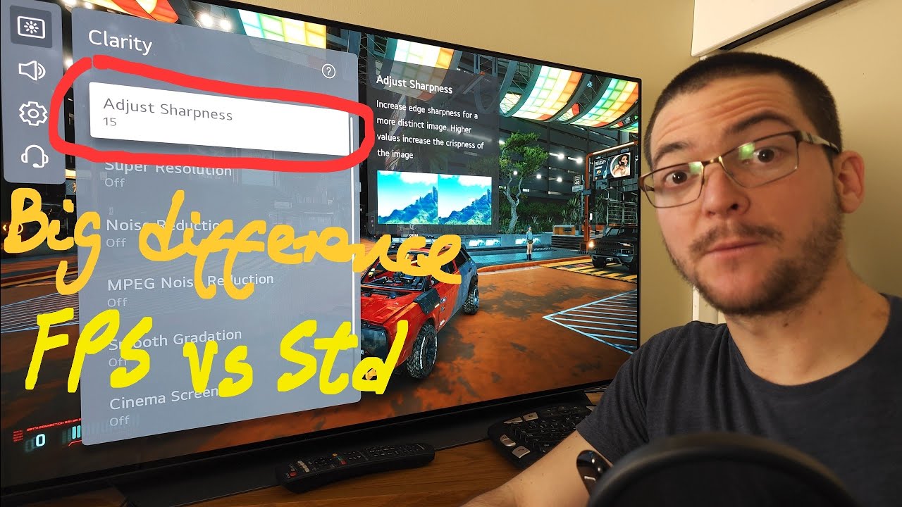 Sharpness Slider for Gaming on the LG C1 OLED. Game Genre presets ...