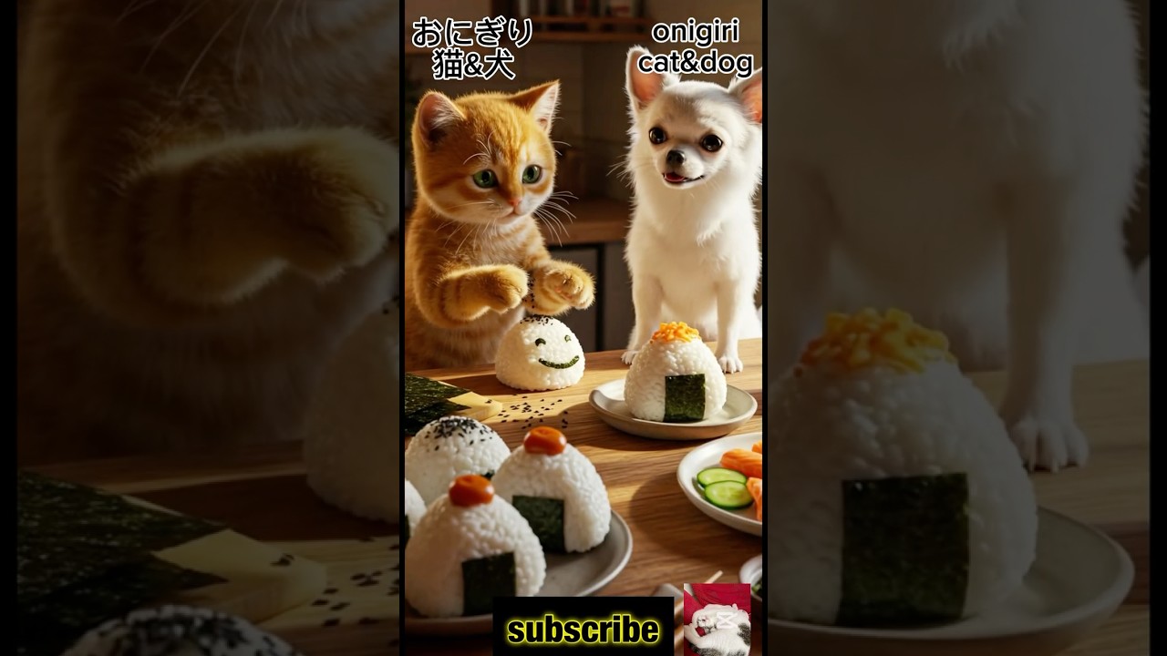 おにぎりを作ったよ。onigiri cat＆dog. - YouTube