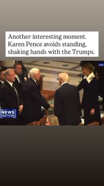 Mike Pence, Donald Trump shake hands at Jimmy Carter’s funeral as Karen Pence does not move ...