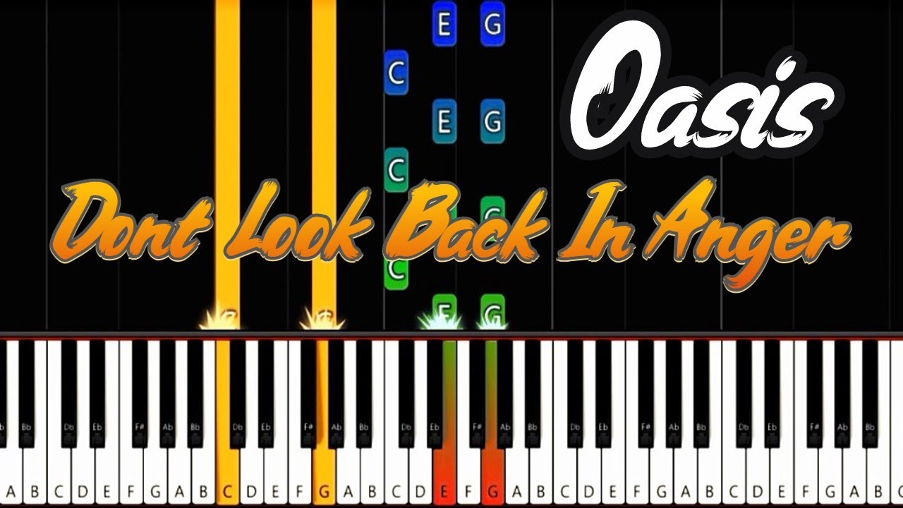 Oasis - Dont Look Back In Anger - Piano Tutorial - YouTube