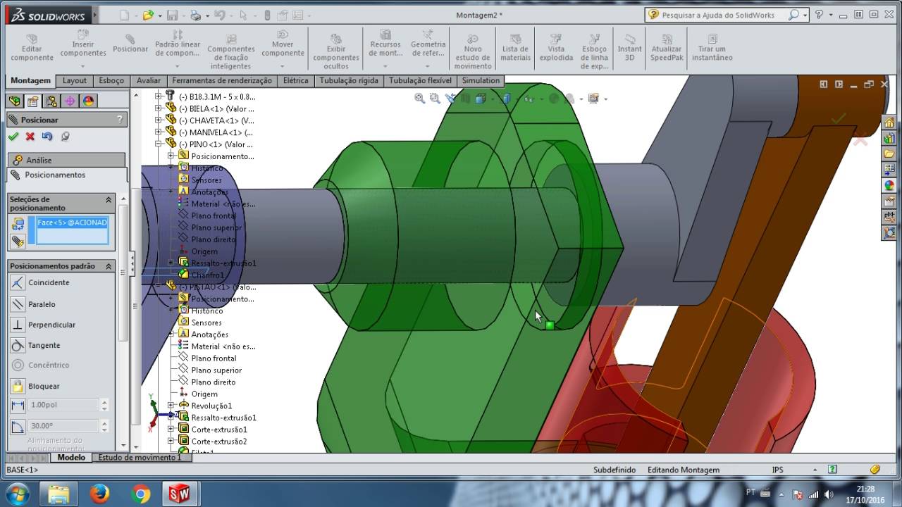 BIELA MANIVELA MONTAGEM - SOLIDWORKS - YouTube