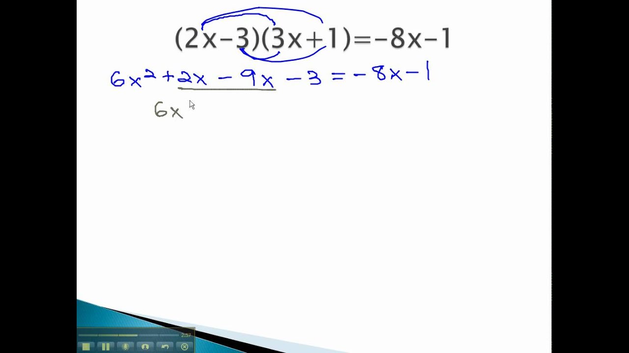 Solve by Factoring - Simplify First - YouTube