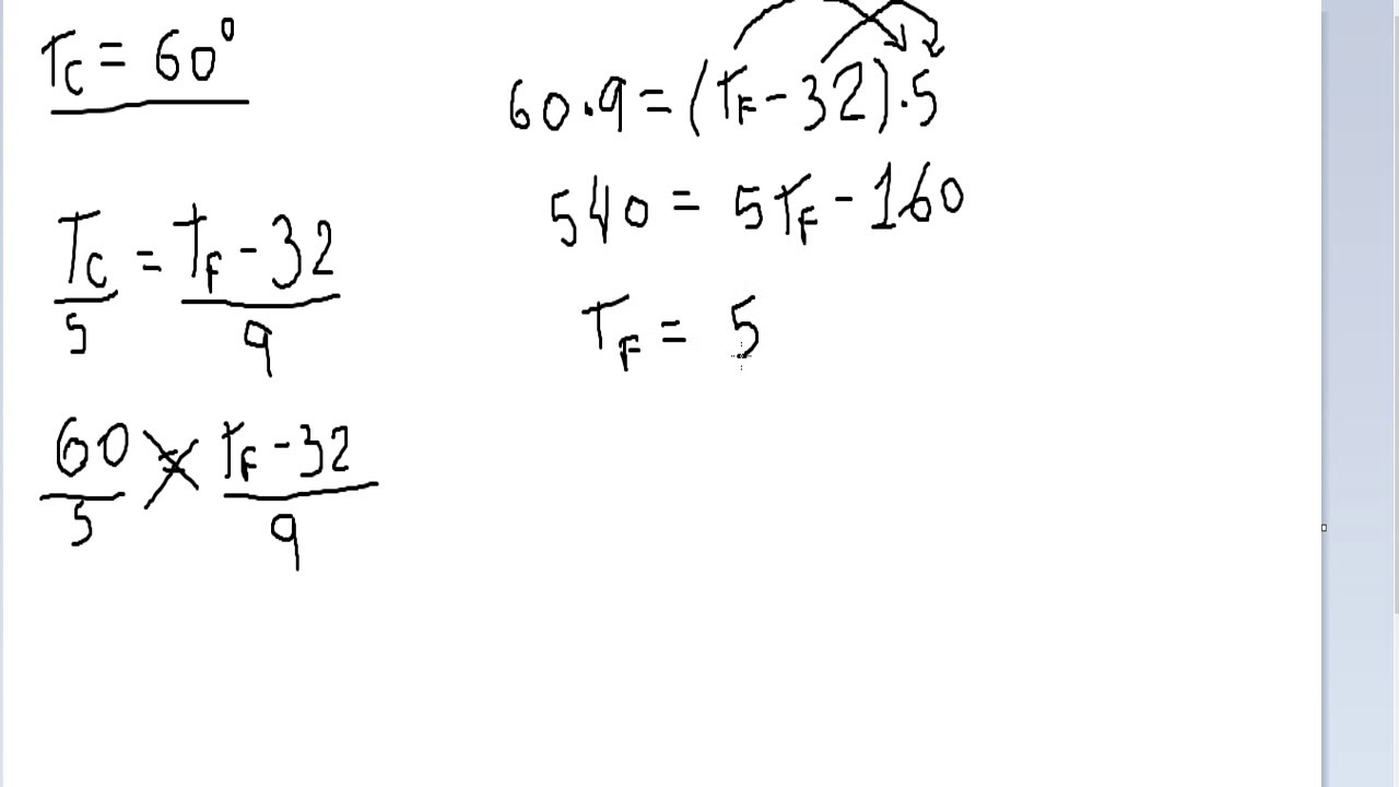 Exercícios De Conversão De Escalas Termométricas 3 - YouTube