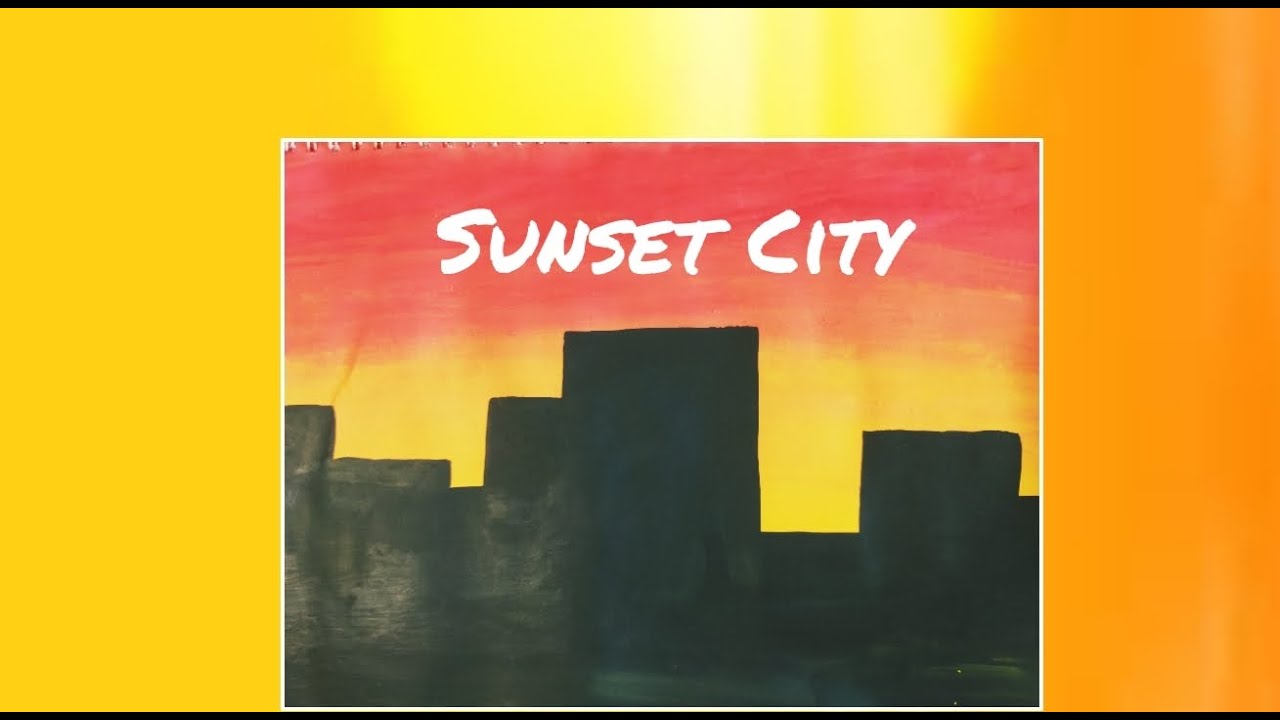 How to paint sunset city *recommended by one of my friends* | Drawing ...