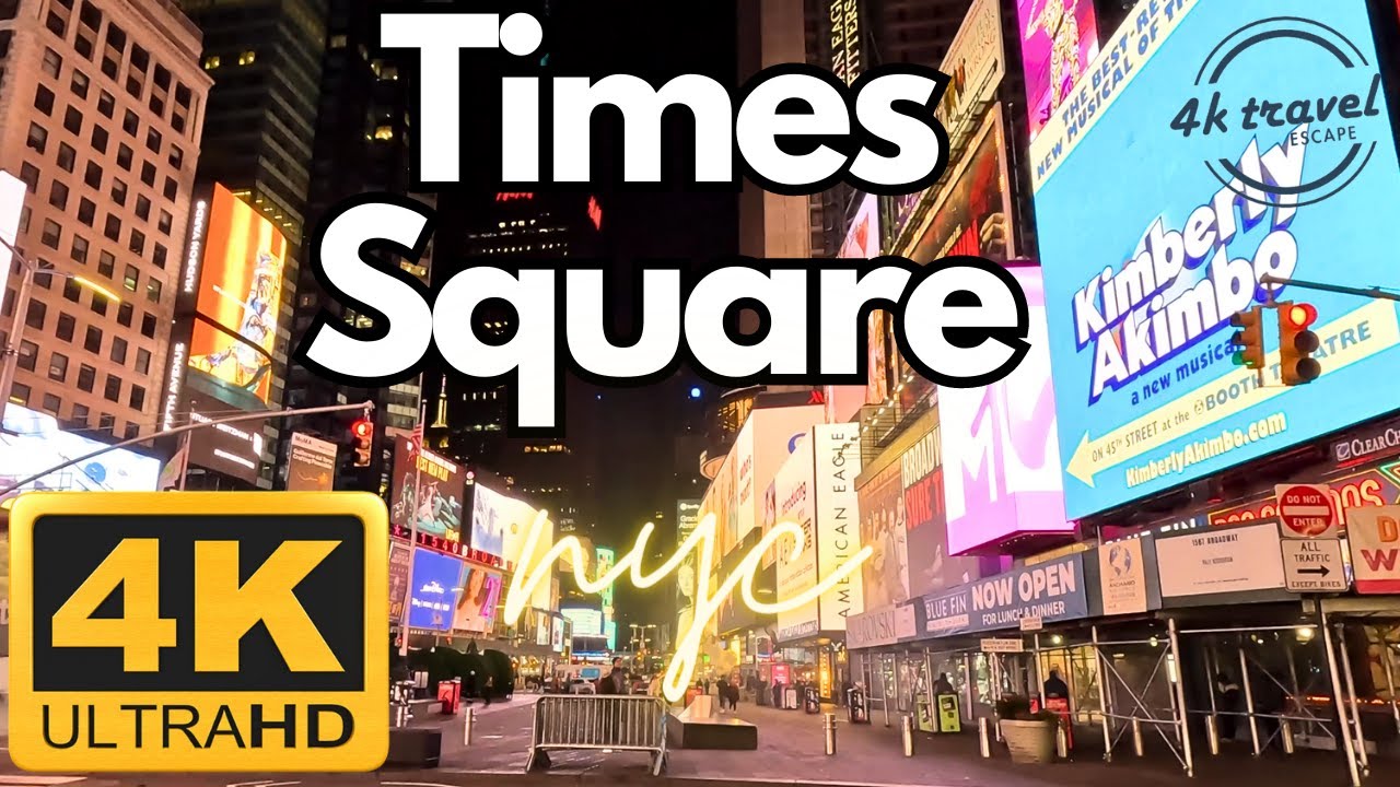 New York City Times Square 4k - Virtual Walking Tour 2023 - YouTube