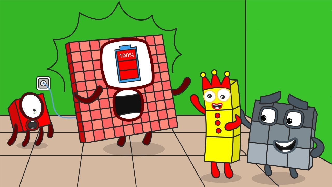 OMG! Numberblocks 100 Full power battery - Numberblocks fanmade ...