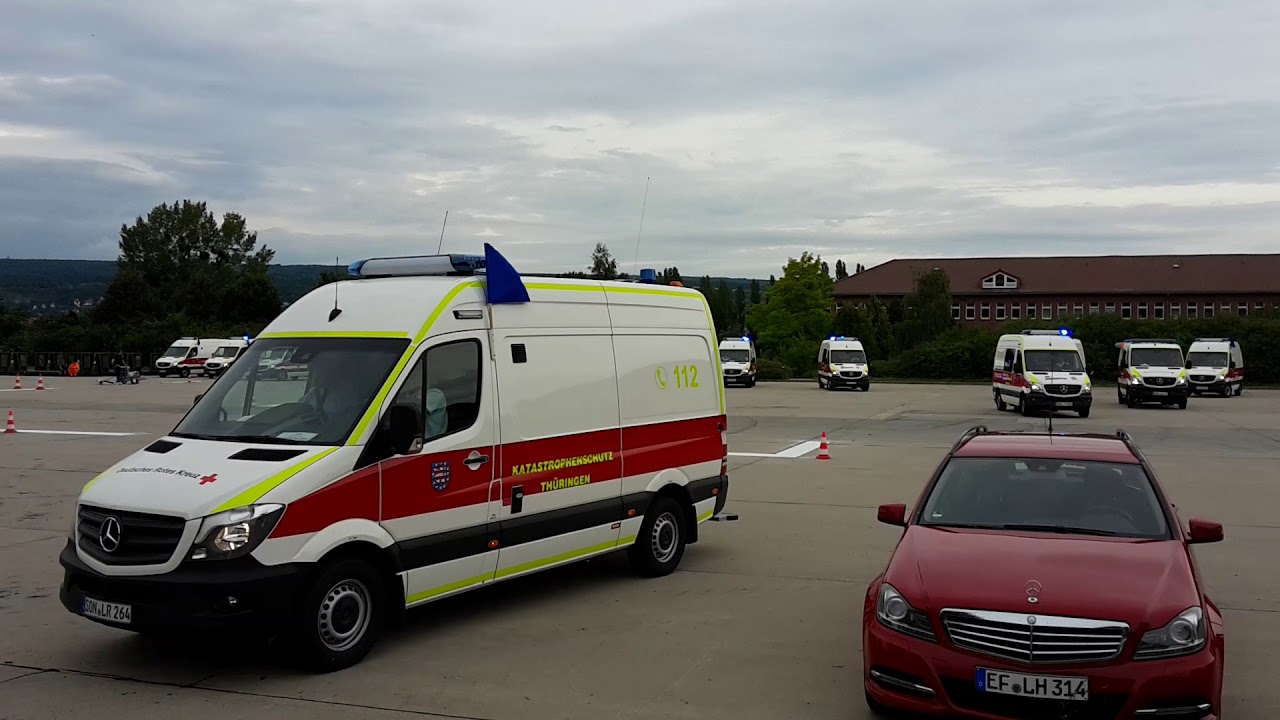 Abfahrt KTW Typ B - Landesbeschaffung Thüringen - YouTube