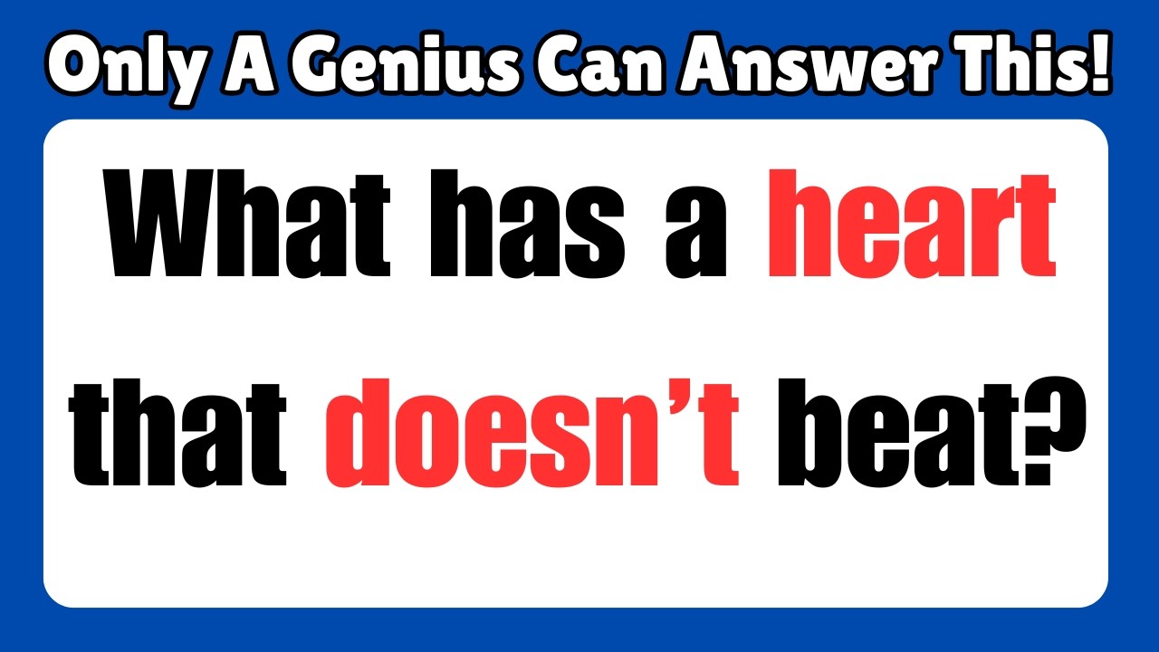 ONLY A GENIUS CAN ANSWER THESE 10 TRICKY RIDDLES | Riddles Quiz - Part ...