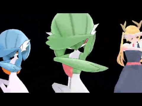MMD Gardevoir, Shiny Gardevoir and Tohru dance to Electric Angel - YouTube
