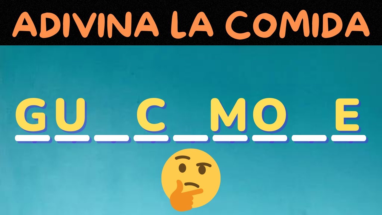 ¿Reconoces La COMIDA 🍓con POCAS LETRAS? Adivina Y Juega | Ejercicios ...