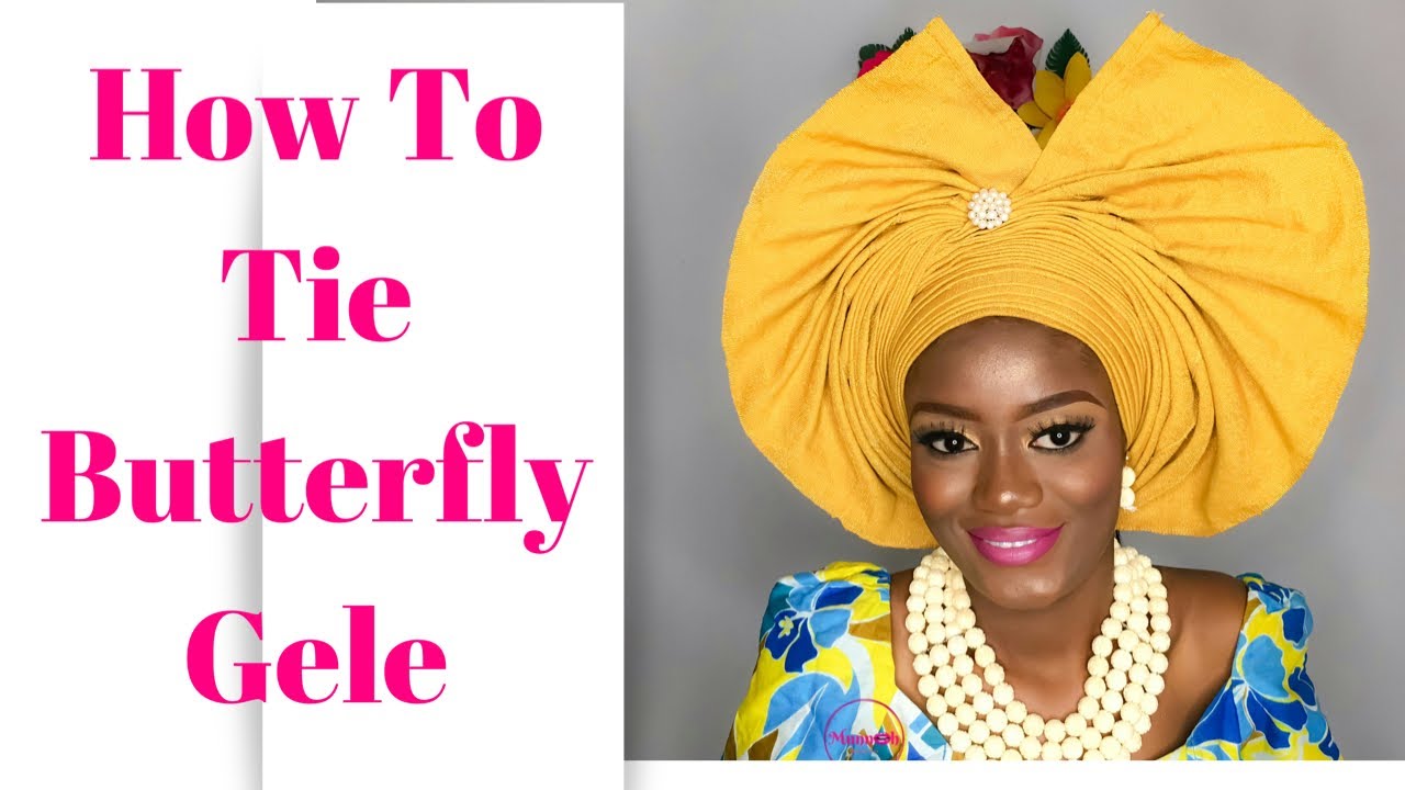 How To Tie Butterfly Gele / Double Fan Gele - YouTube