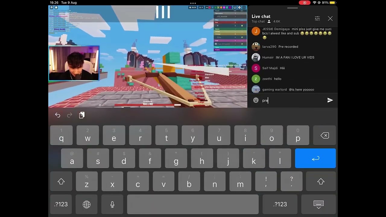 everyone thinks Minibloxia’s live stream is pre recorded until Olix ...