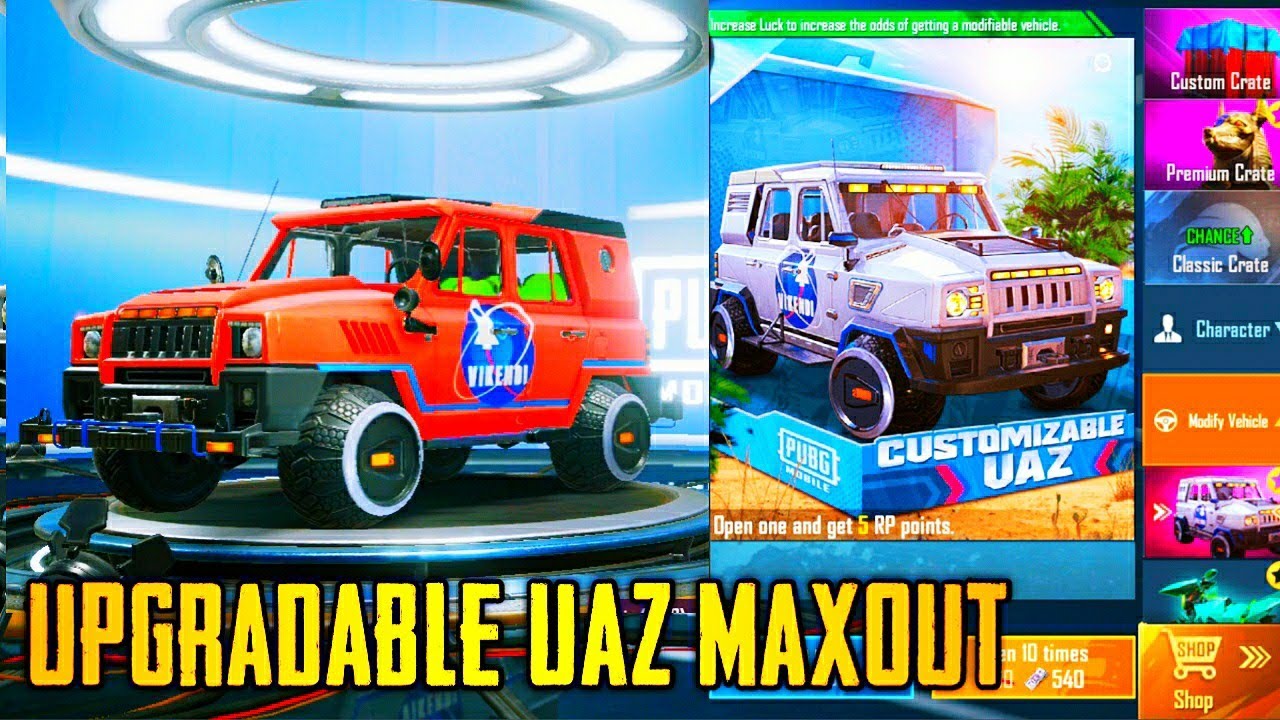 AEGIS UAZ MAXOUT PUBG MOBILE | CUSTOMIZABLE UAZ CRATE OPENING | NEW ...
