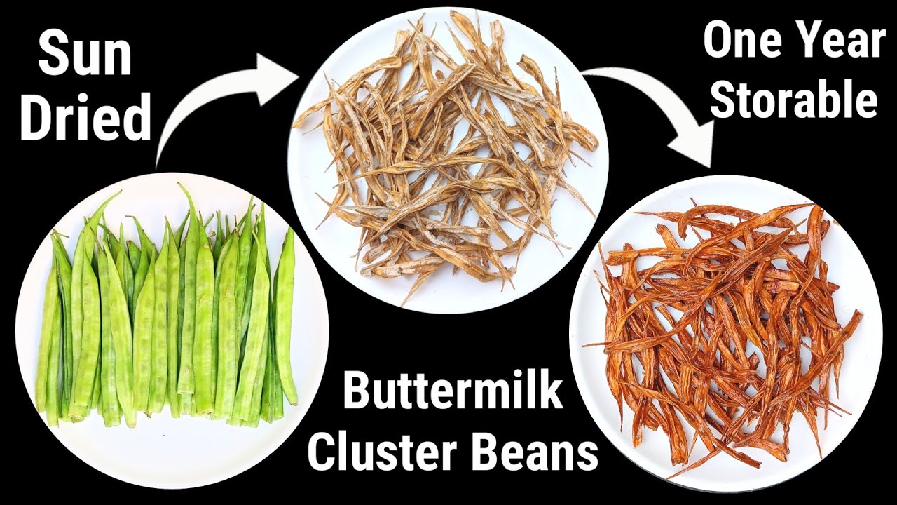 Tasty Sun Dried Cluster Beans | Chavalikai Balaka | Side Dish For Rice ...