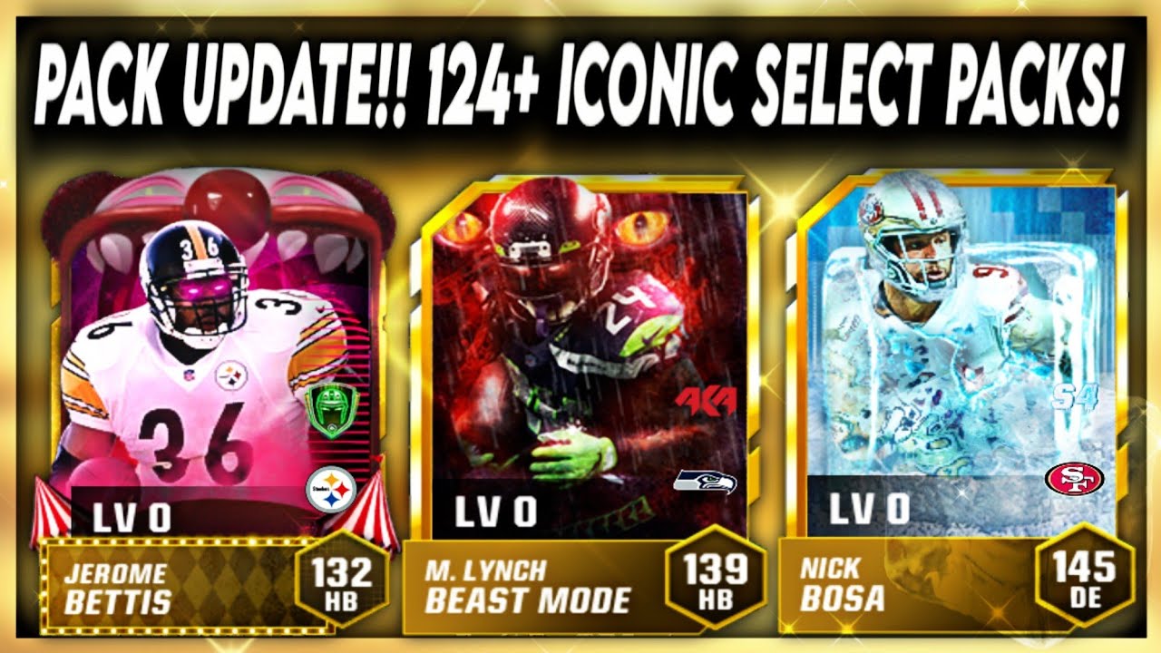 PACK UPDATE!! TWO 124+ ICONIC SELECT PACKS! - Madden Mobile 23 - YouTube