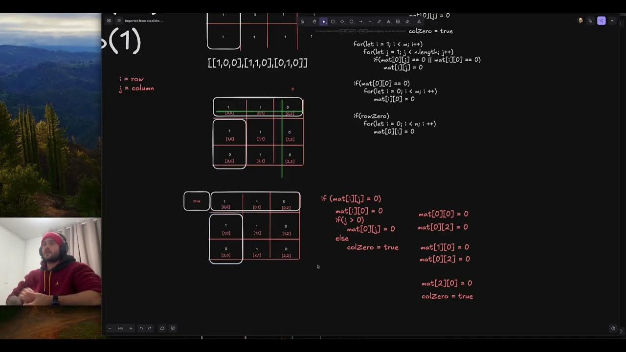 Studying leetcode - Set Matrix to zeros - Brute Force | Better | Optimal - YouTube