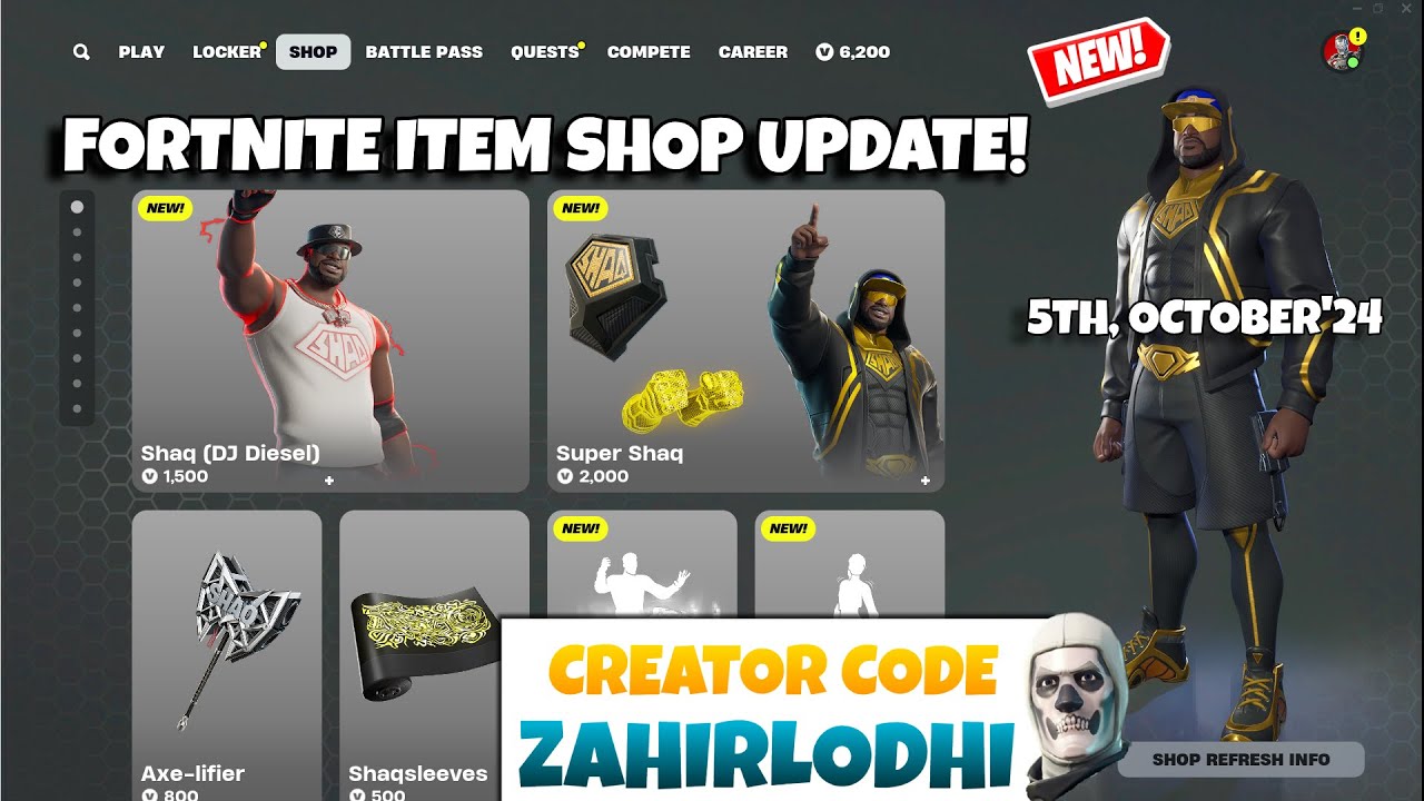 New Shaq Bundle! Fortnite Item Shop Update [5th October, 2024] (CH5 S4 ...