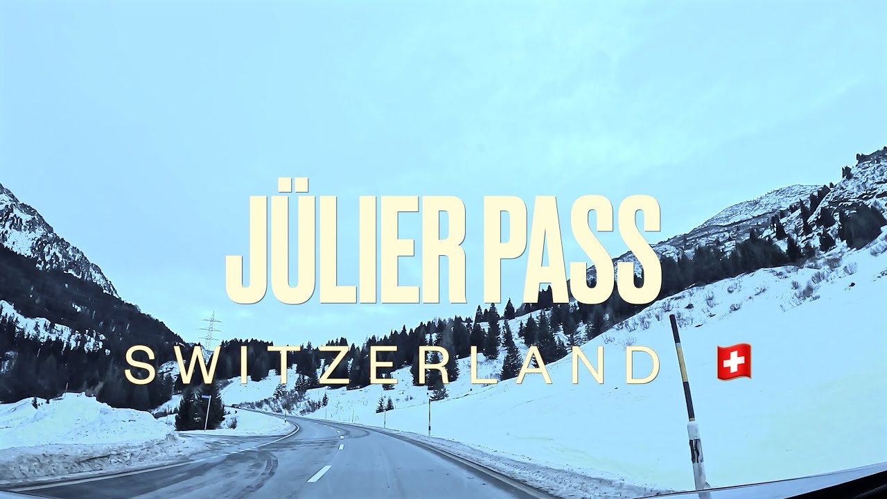 Driving Through Julier Pass 🇨🇭 | Scenic Winter Road Trip in the Swiss ...
