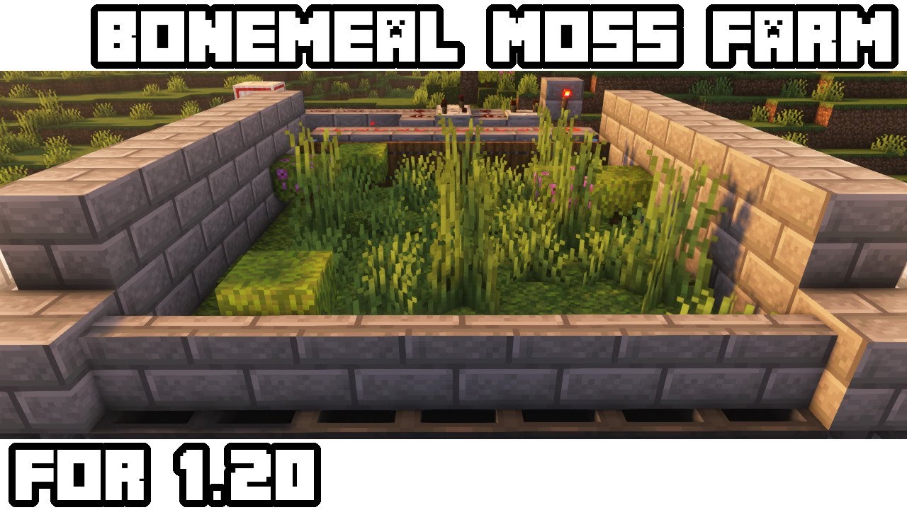 Bonemealmoss Farm Tutorial Minecraft 120 Youtube