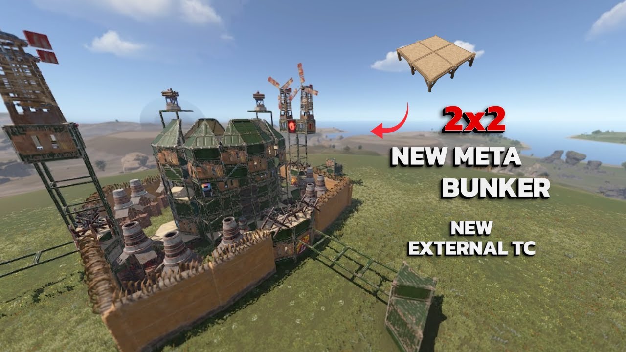 (NEW) The Green V2 - Bunker Base / NEW EXTERNAL Rust 2x2 Rust Base ...